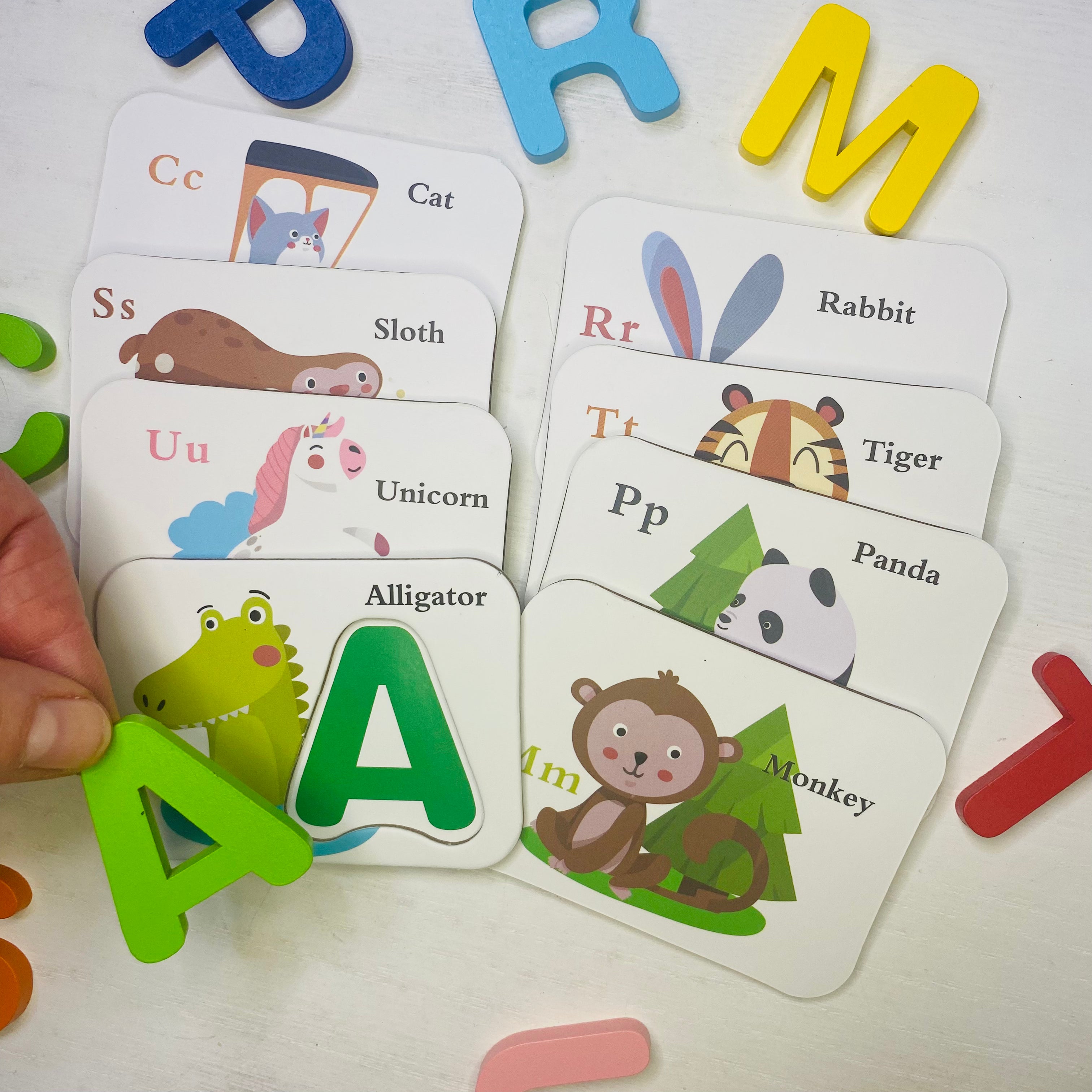 Alphabet / Animal Match Learning Game | Hands-On Learning | Wooden Let ...