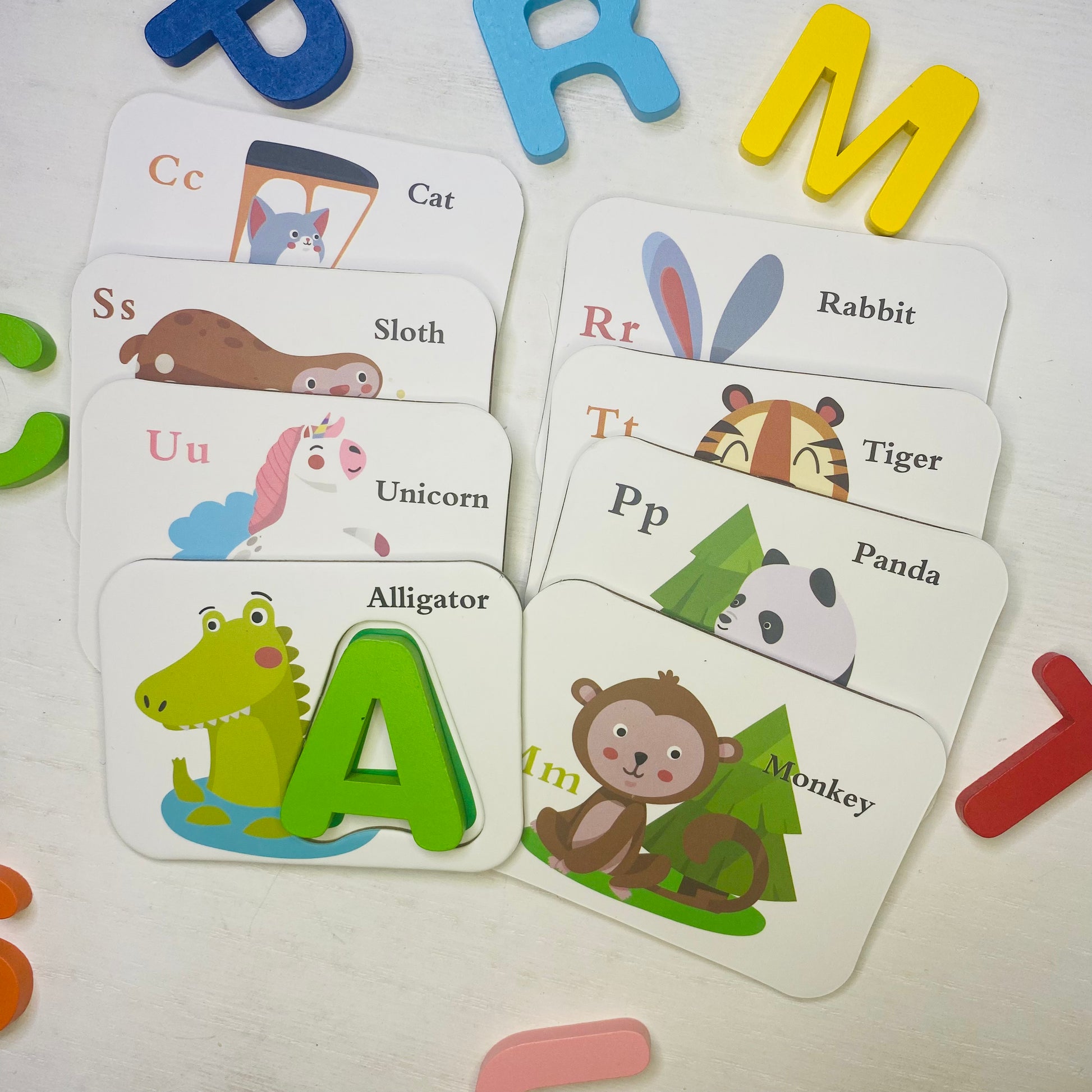 Alphabet / Animal Match Learning Game | Hands-On Learning | Wooden Let ...