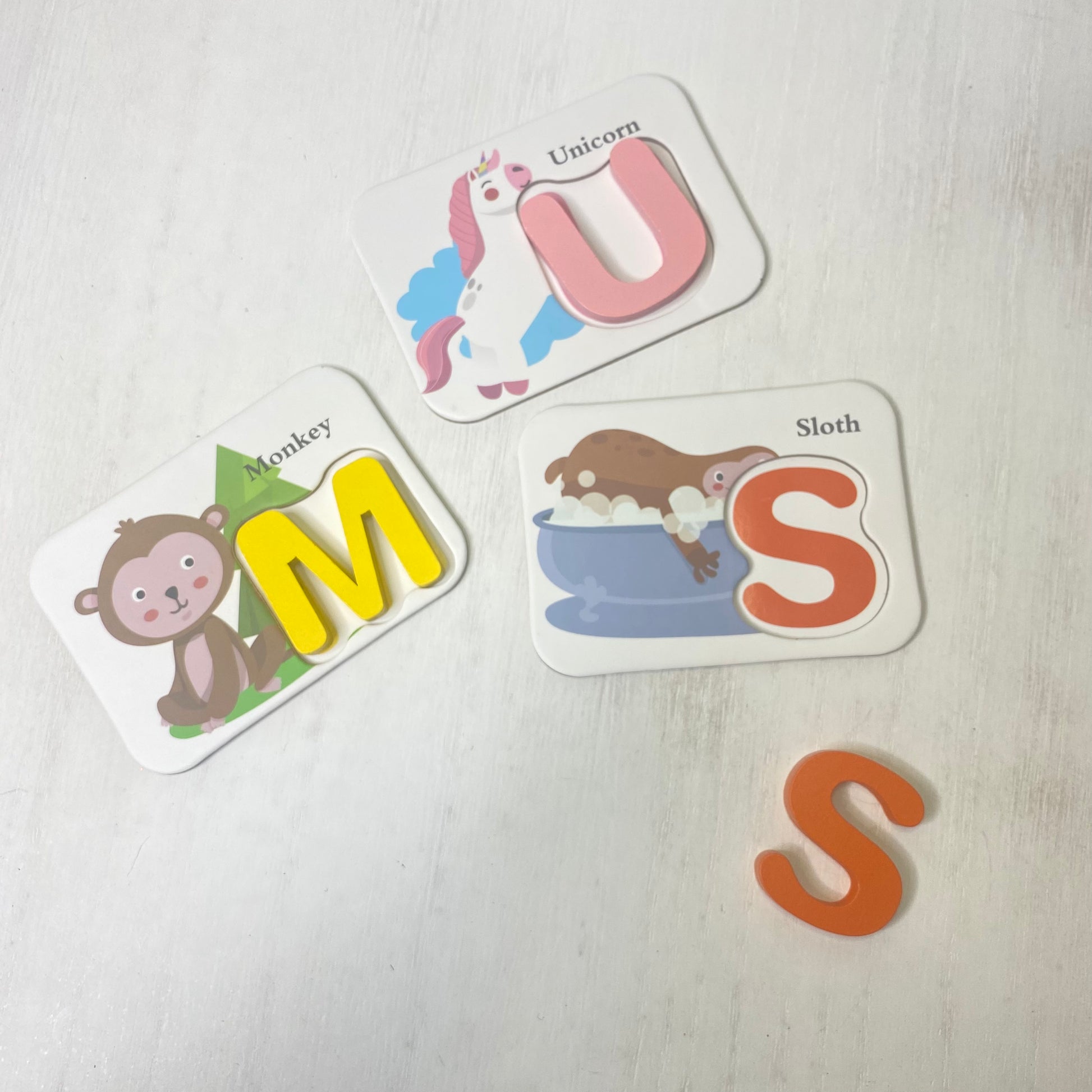 Alphabet / Animal Match Learning Game | Hands-On Learning | Wooden Let ...