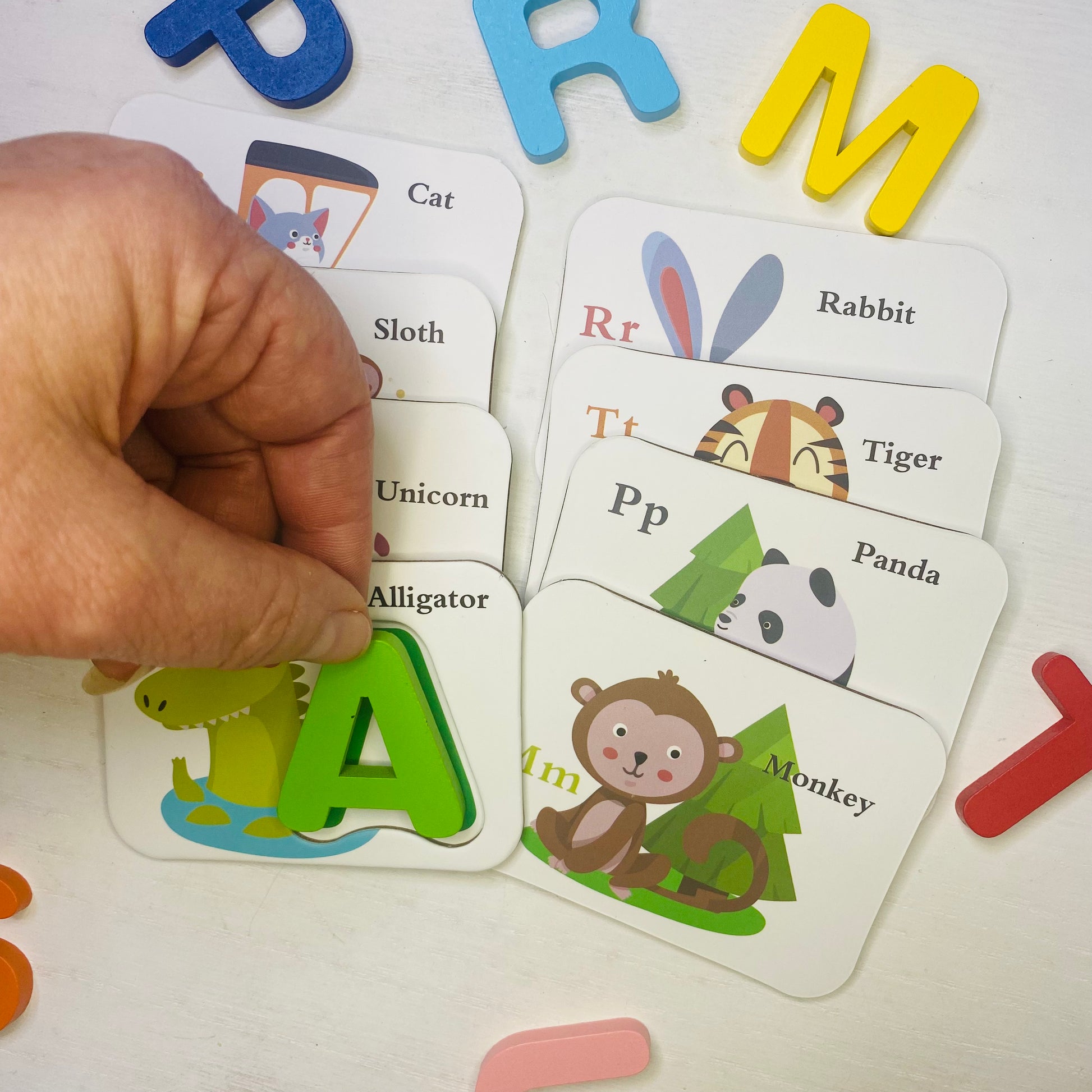 Alphabet / Animal Match Learning Game | Hands-On Learning | Wooden Let ...